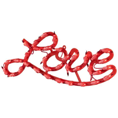 NORTHLIGHT 17" Lighted Love Valentine's Day Window Silhouette