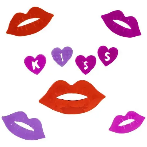 NORTHLIGHT Set Of 5 Double Sided Valentine's Day Gel Window Clings