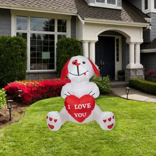 NORTHLIGHT Led Lighted Inflatable Valentine's Day Doggie Outdoor Decoration4