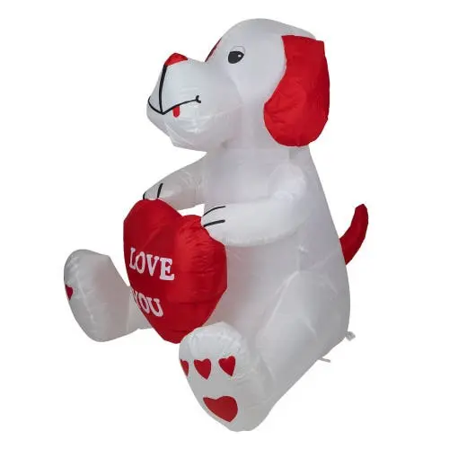 NORTHLIGHT Led Lighted Inflatable Valentine's Day Doggie Outdoor Decoration4