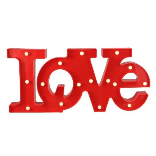 NORTHLIGHT Led Love Sign Valentine's Day Marquee Style Wall Art20" - Red