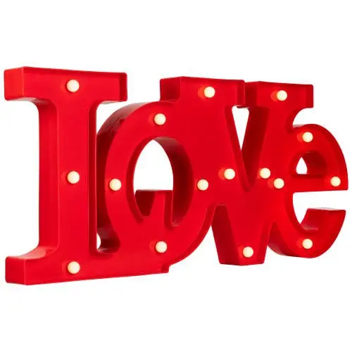 NORTHLIGHT Led Love Sign Valentine's Day Marquee Style Wall Art20"