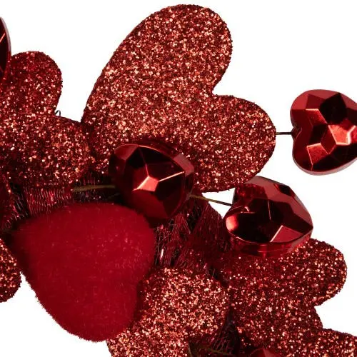 NORTHLIGHT Heart Shaped Glitte Valentine's Day Wreath22"