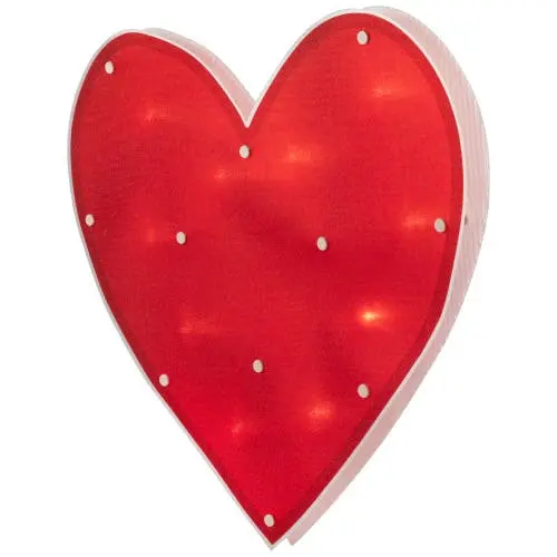 NORTHLIGHT 14" Lighted Heart Valentine's Day Window Silhouette