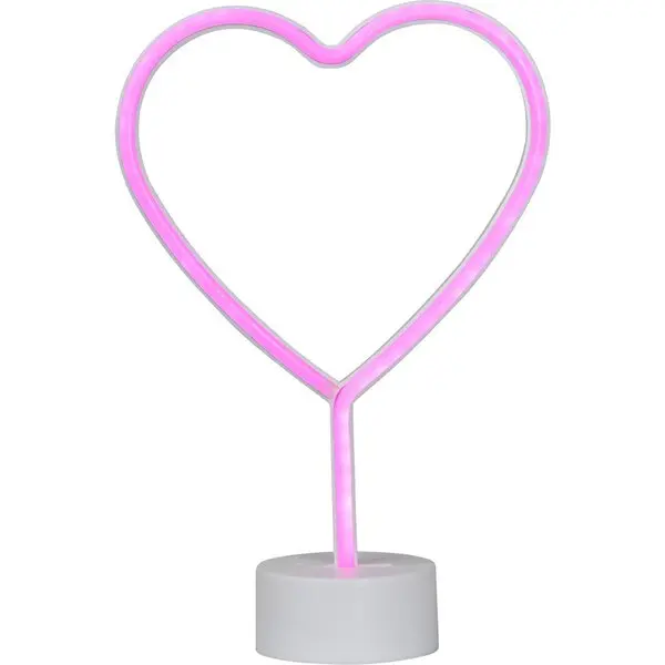 NORTHLIGHT Led Heart Neon Table Light- 11.5" - Pink
