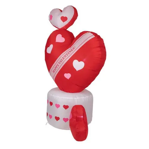 NORTHLIGHT Led Lighted Inflatable Valentine's Day Rotating Heart Outdoor Decoration5