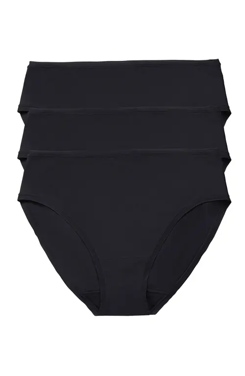 Natori Bliss Bare Cotton Hipster 3-pack - Black