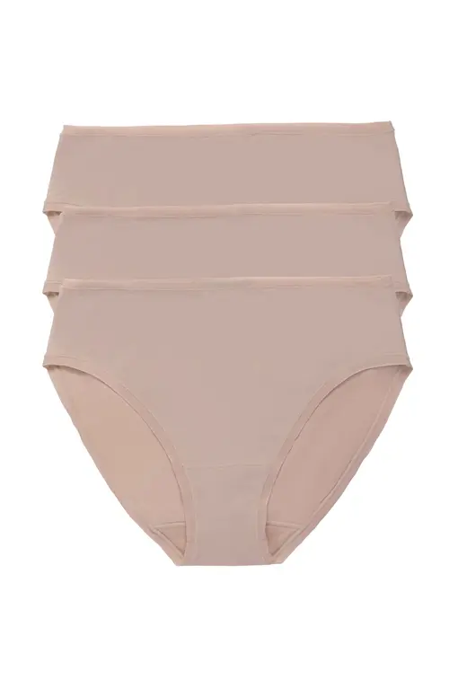 Natori Bliss Bare Cotton Hipster 3-pack - Cafe