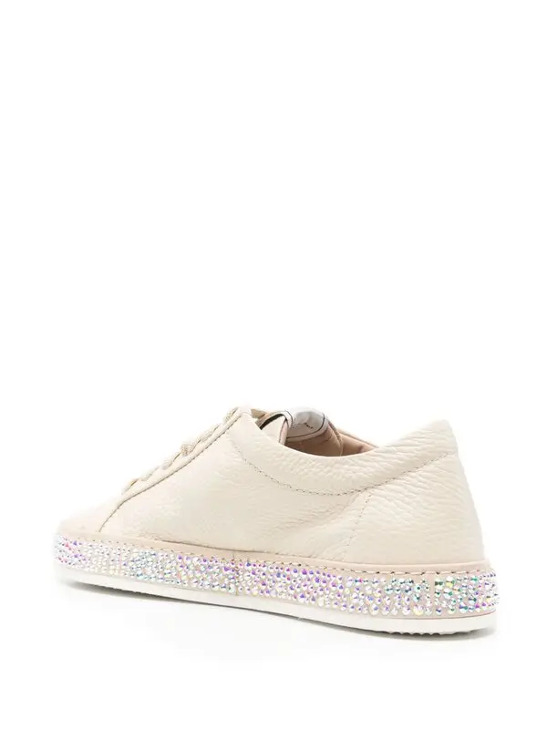 LE SILLA Crystal-embellished Sneakers - Neutrals