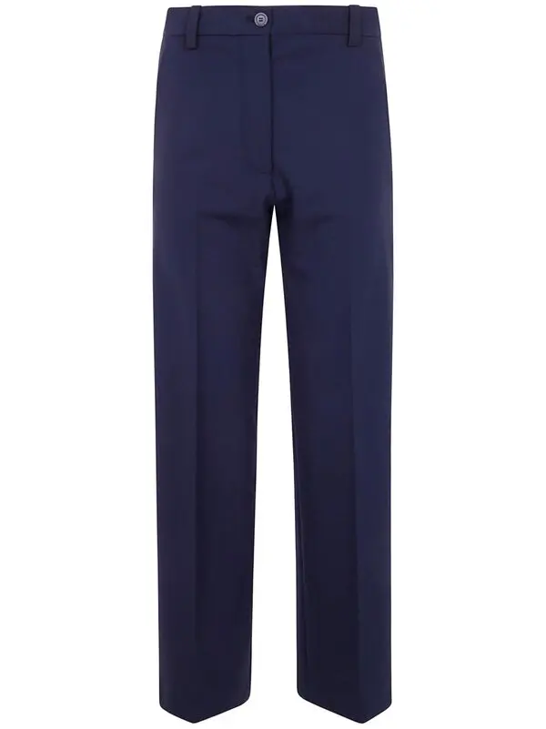 SEMICOUTURE Straight-leg Tailored Trousers - Blue