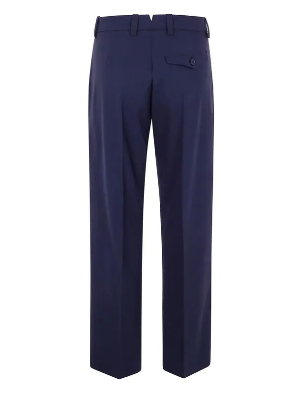 SEMICOUTURE Straight-leg Tailored Trousers - Blue