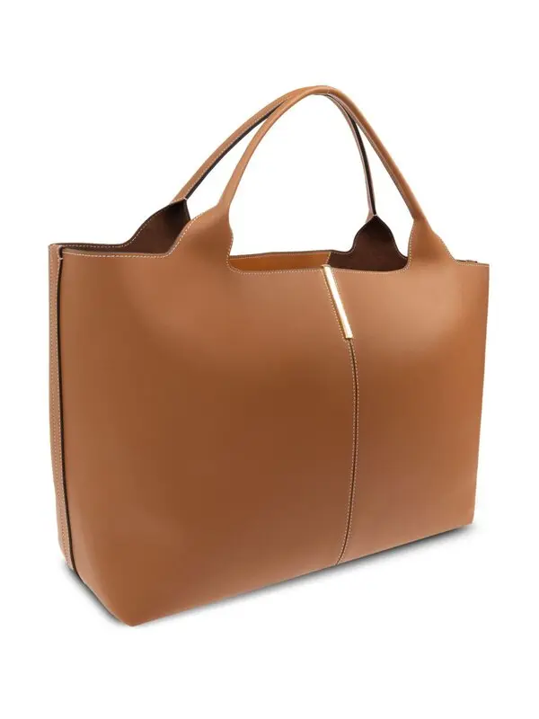 TOD'S Medium Leather Tote Bag - Brown