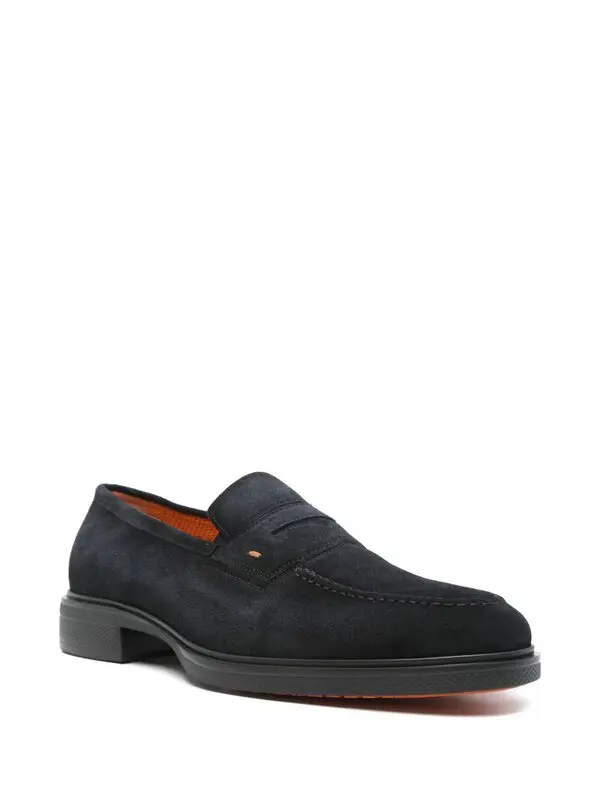 Santoni Suede Loafers - Blue