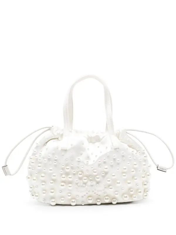 ANYA HINDMARCH Pearls Embellished Bucket Bag - Neutrals