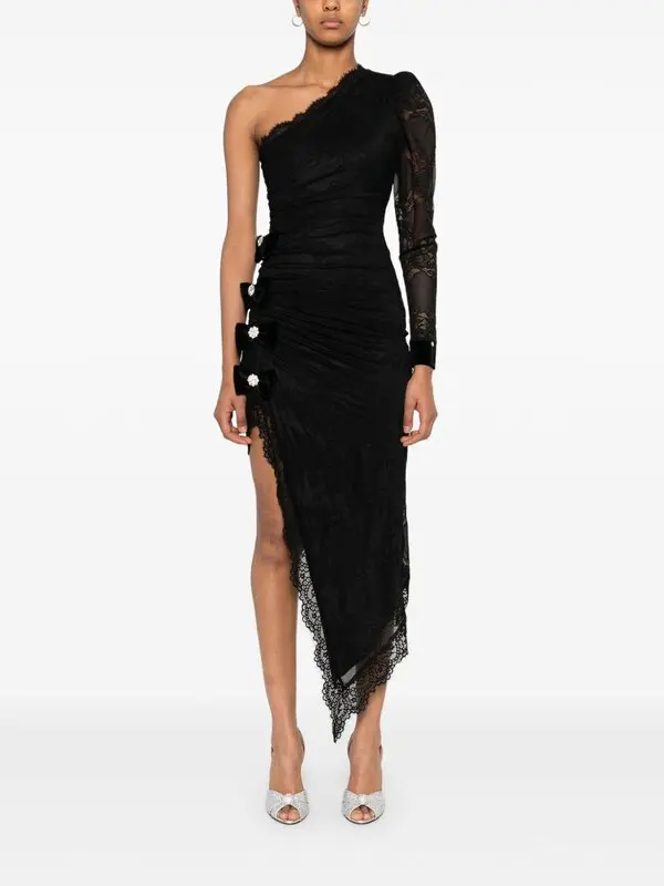 NISSA Crystal-embellished Midi Dress