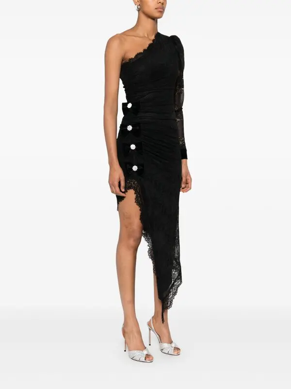 NISSA Crystal-embellished Midi Dress