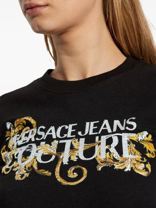 Versace Crystal Outline Barocco Mini Dress