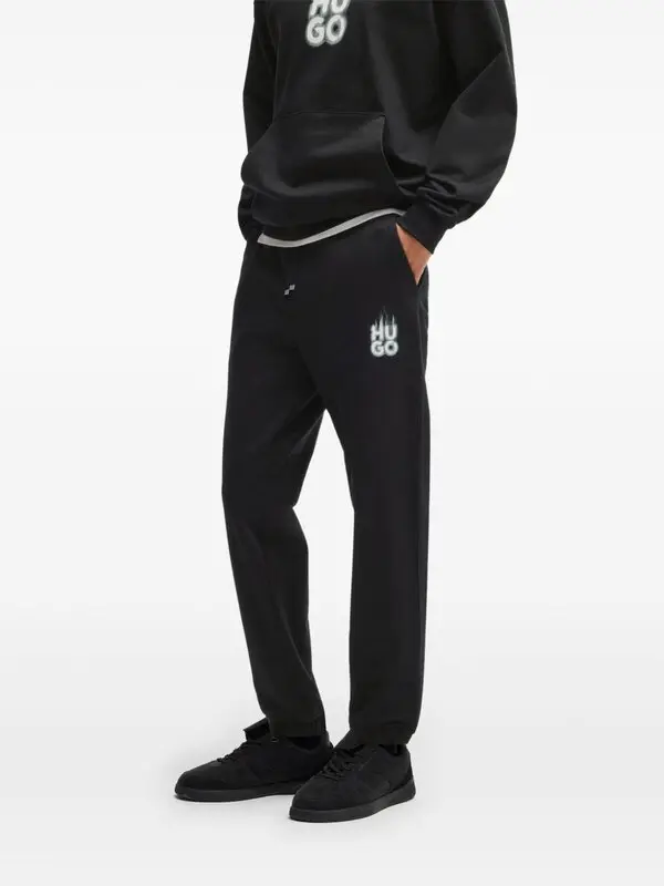 Hugo Smoked-logo Cotton Track Pants