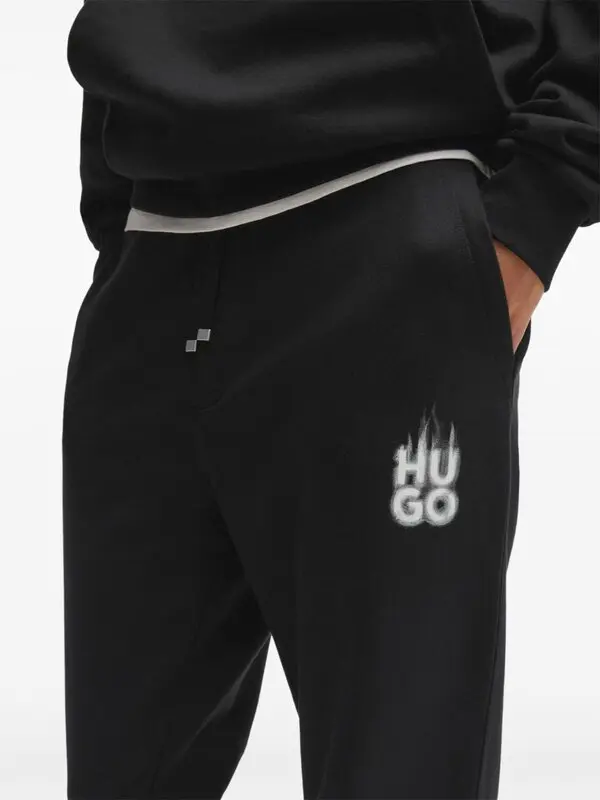 Hugo Smoked-logo Cotton Track Pants