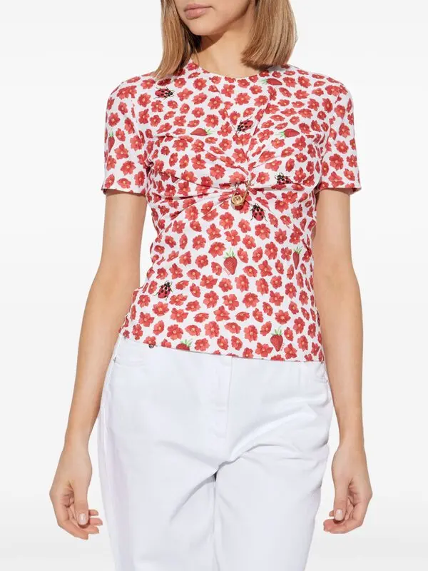 Versace Strawberry Garden Top - Red
