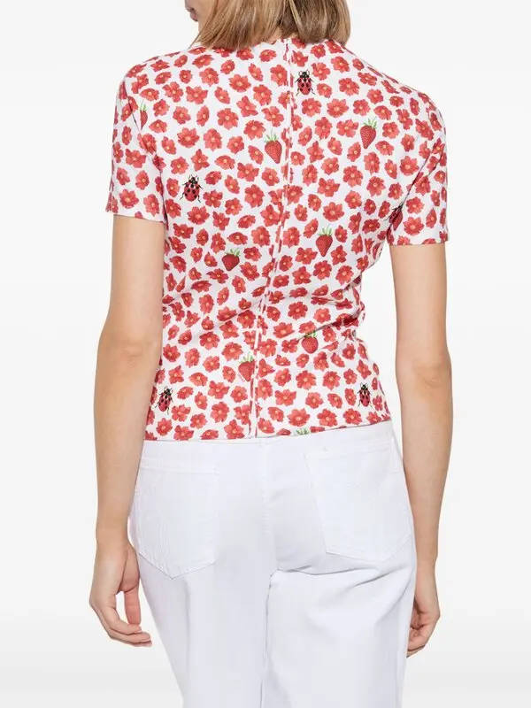 Versace Strawberry Garden Top - Red