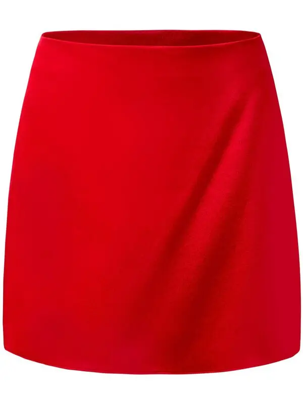 Alejandra Alonso Rojas Satin Mini Skirt - Red