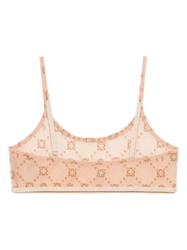 MARINE SERRE Mesh Flocked Bralette