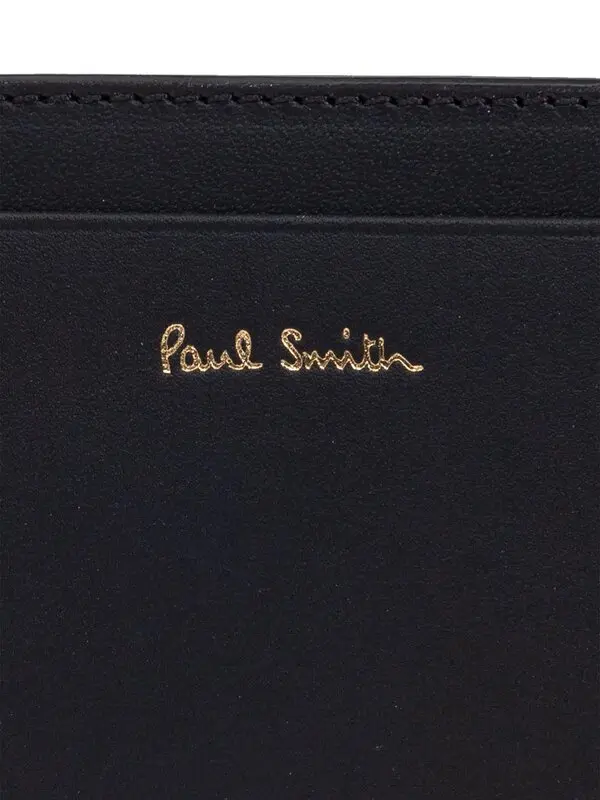 Paul Smith Striped Card Holder - Black