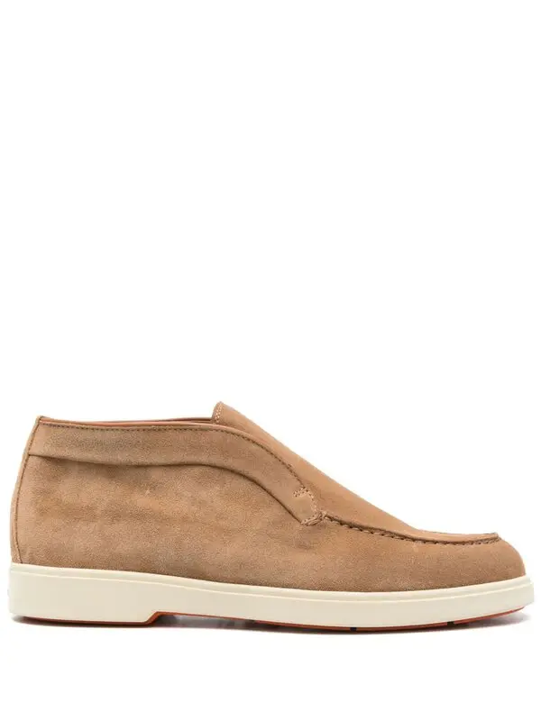 Santoni Suede Boots - Neutrals