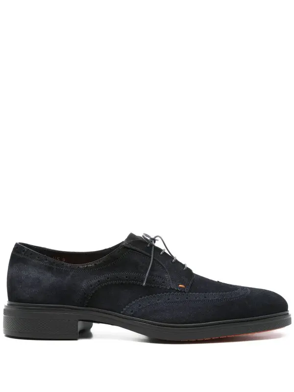 Santoni Suede Oxford Shoes