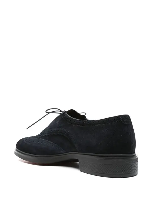 Santoni Suede Oxford Shoes