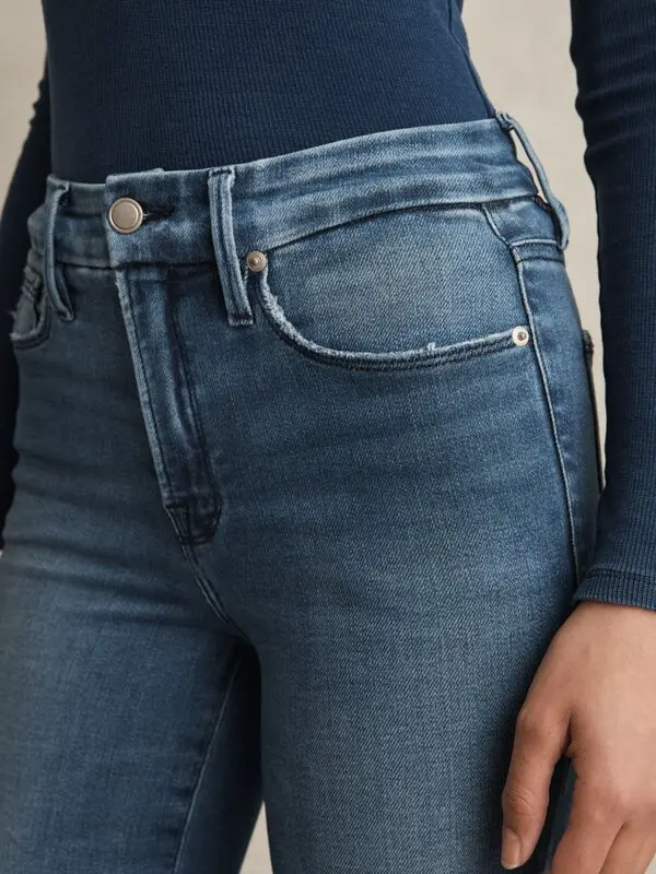 Good American Cropped Bootcut Jeans