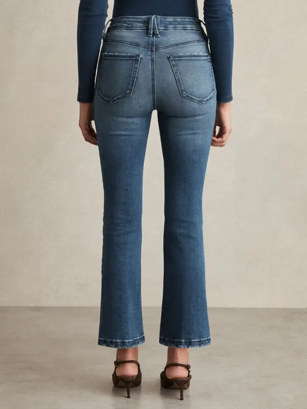 Good American Cropped Bootcut Jeans