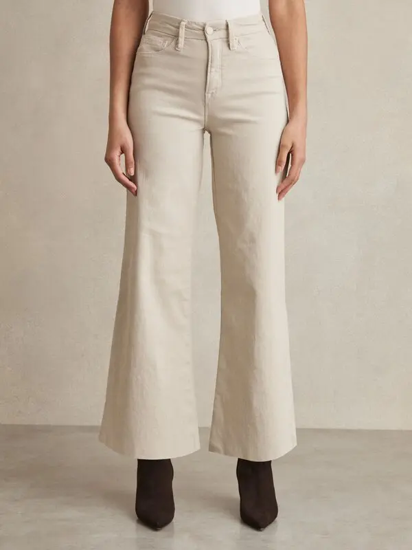 Good American Cropped Palazzo Jeans