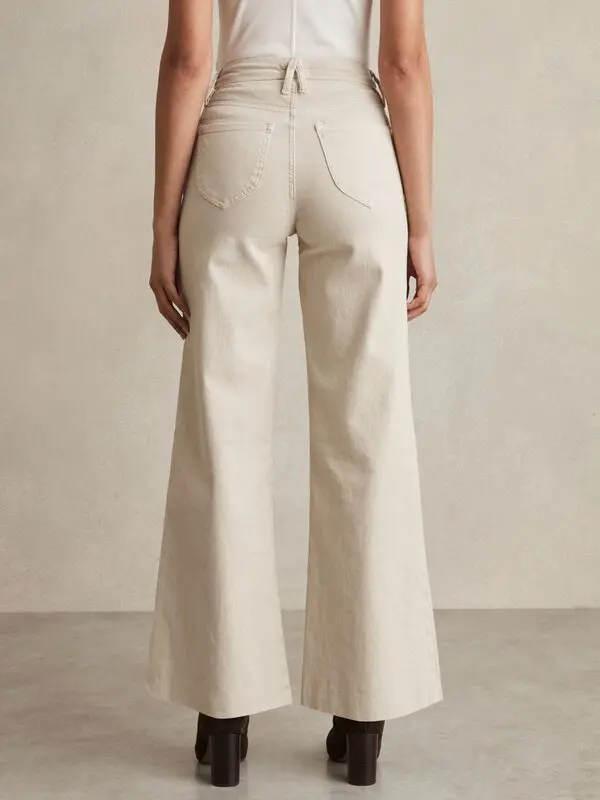 Good American Cropped Palazzo Jeans