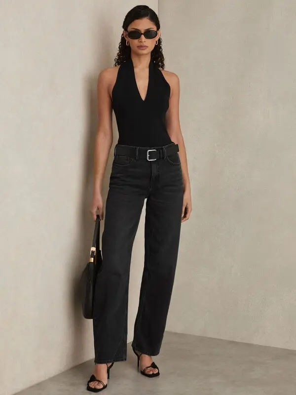Good American Relaxed Barrel Jeans - Black