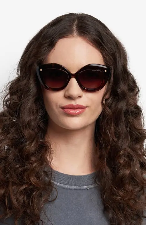 Marc Jacobs 52mm Cat Eye Sunglasses - Crystal Havana/ Brown
