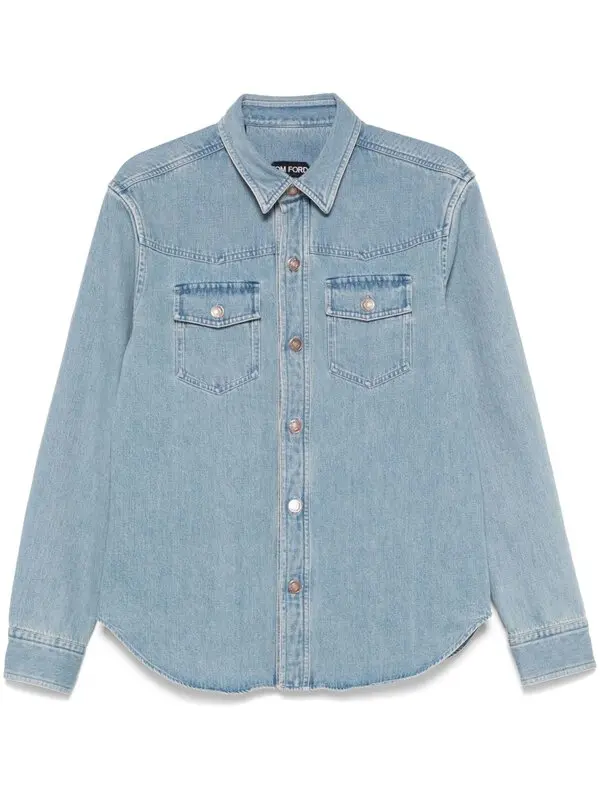 TOM FORD Denim Shirt - Blue