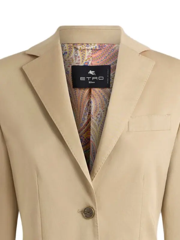 Etro Pegaso-buttons Cotton Blazer