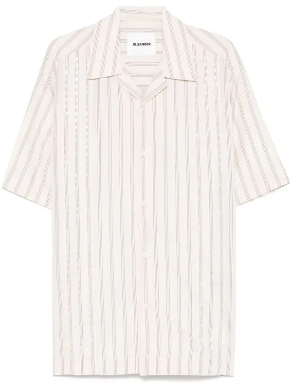 JIL SANDER Striped Shirt - Neutrals