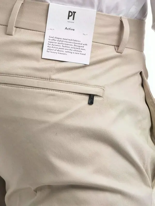 PT TORINO Cotton-blend Trousers - Neutrals