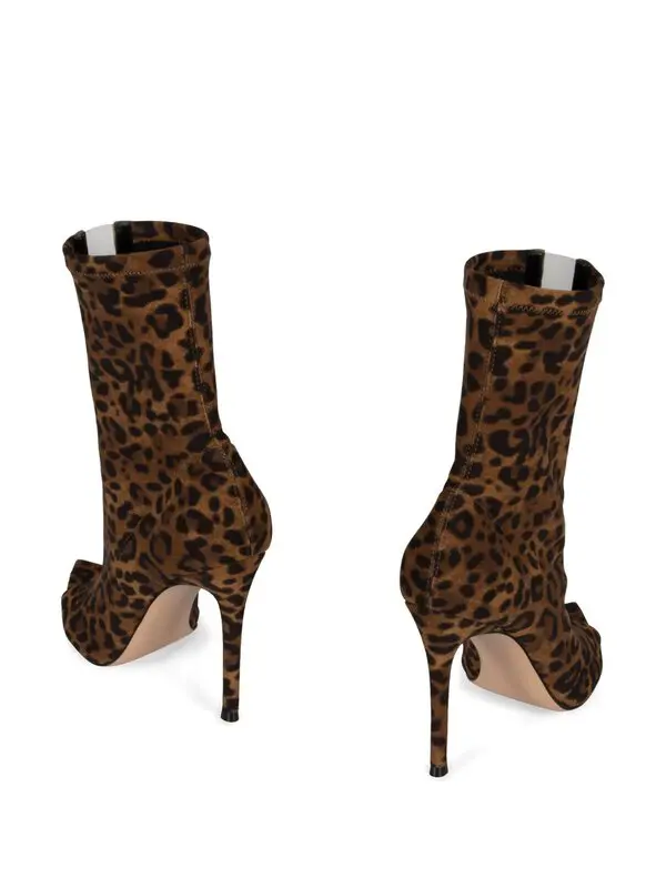GIANVITO ROSSI Hiroko Leopard Print Boots
