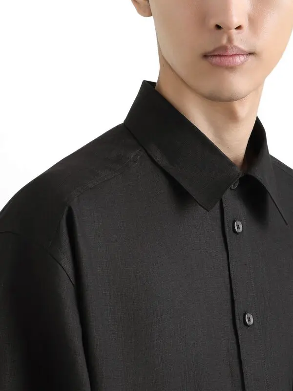 Dolce & Gabbana Logo-embroidered Shirt - Black