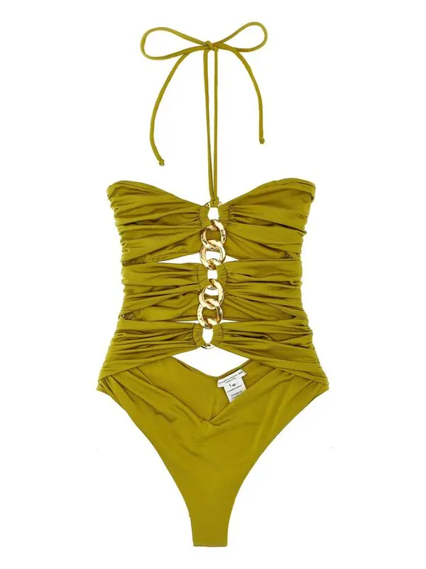 Elisabetta Franchi Chain One-piece Swimsuit - Green