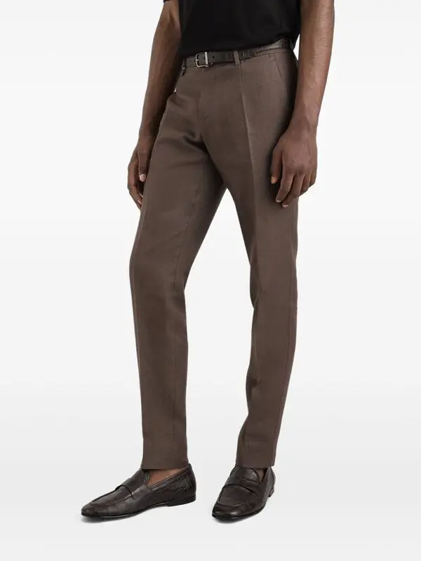 Dolce & Gabbana Pressed-crease Trousers - Brown