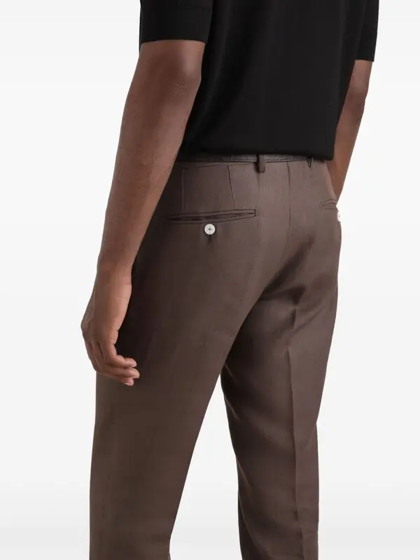Dolce & Gabbana Pressed-crease Trousers - Brown