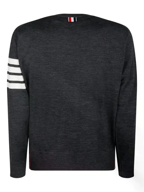 Thom Browne 4-bar Crew-neck Jumper - Grey