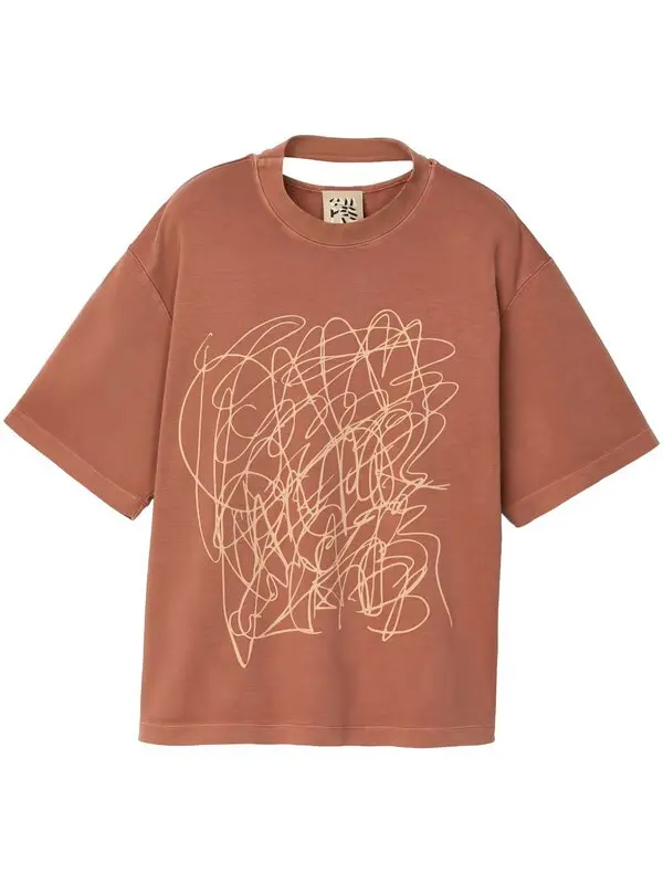 Camper Cut-out Detail T-shirt - Red