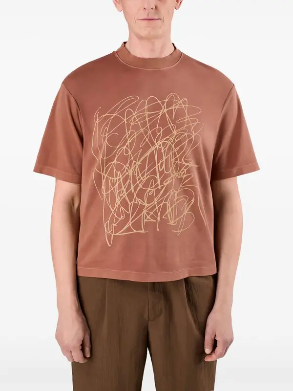 Camper Cut-out Detail T-shirt - Red