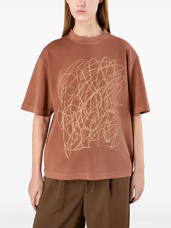 Camper Cut-out Detail T-shirt - Red